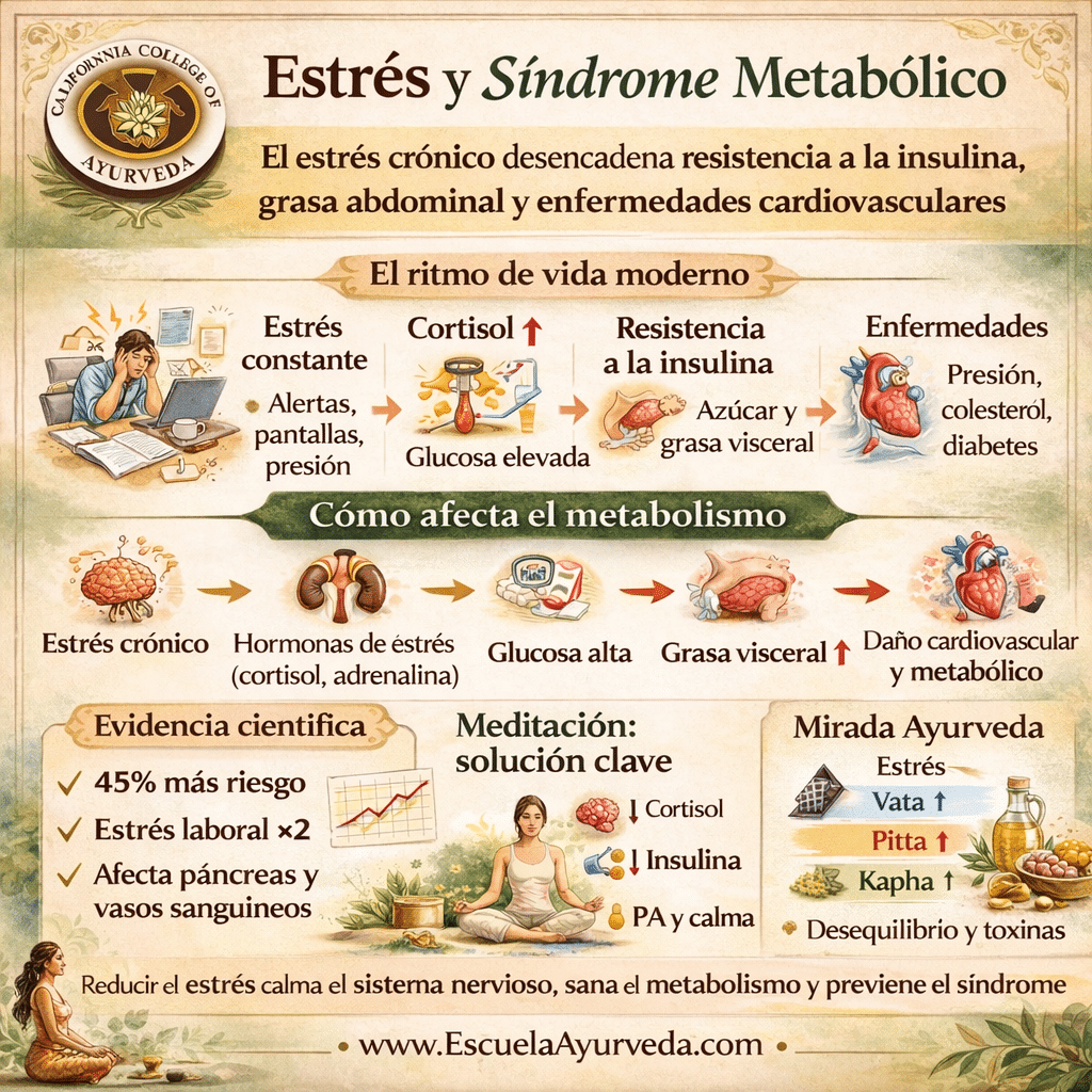 Estrés y síndrome metabólico - Escuela de Ayurveda de CA